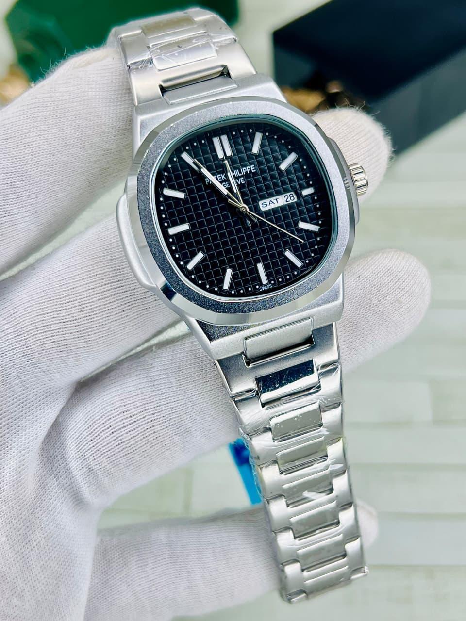 ROVELL PTK PHLP DAY-DATE STEEL WATCH